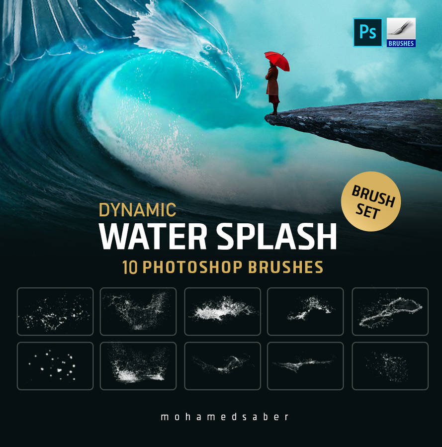 Water Splash Photoshop Brushes by mohamedsaberartist on DeviantArt