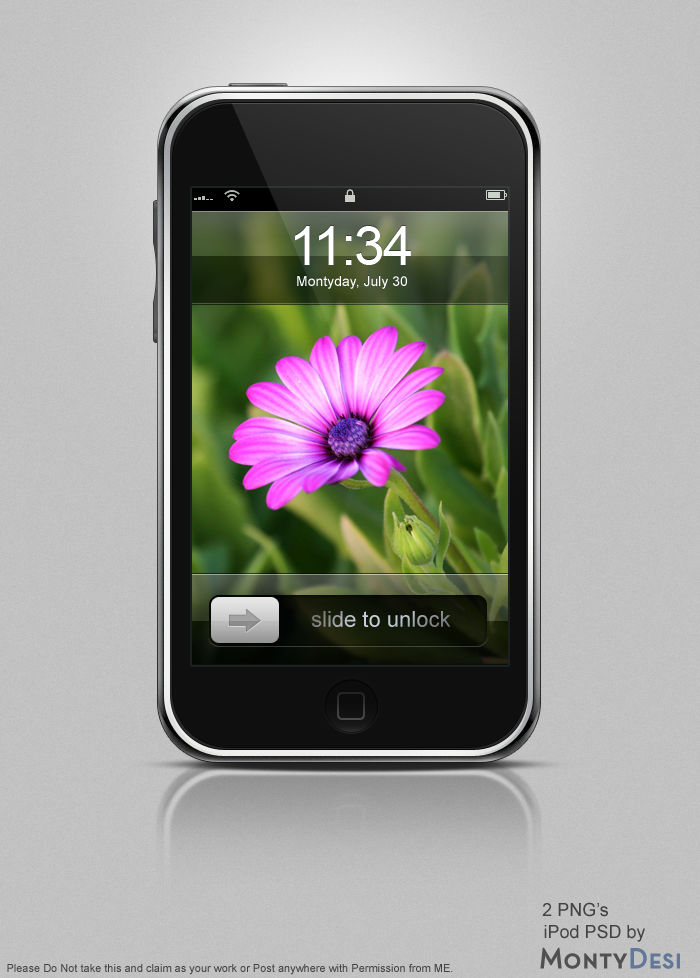 iPod Psd + 2pngs by montydesi on DeviantArt