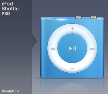 iPod Shuffle PSD by montydesi on DeviantArt
