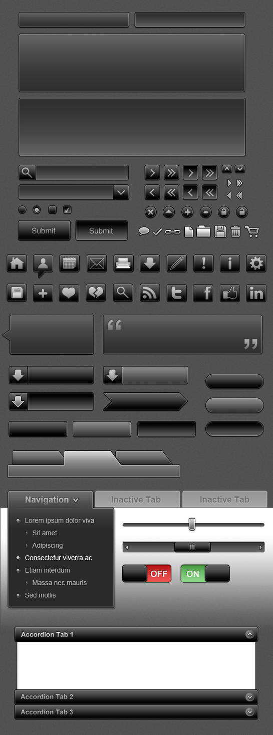 Black UI Icon Set by KimMaida on DeviantArt
