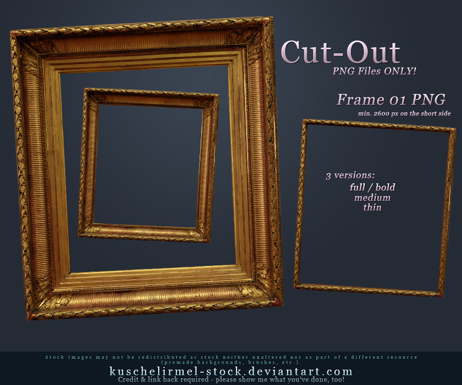 Frame 01 Cut-Out PNG by kuschelirmel-stock on DeviantArt