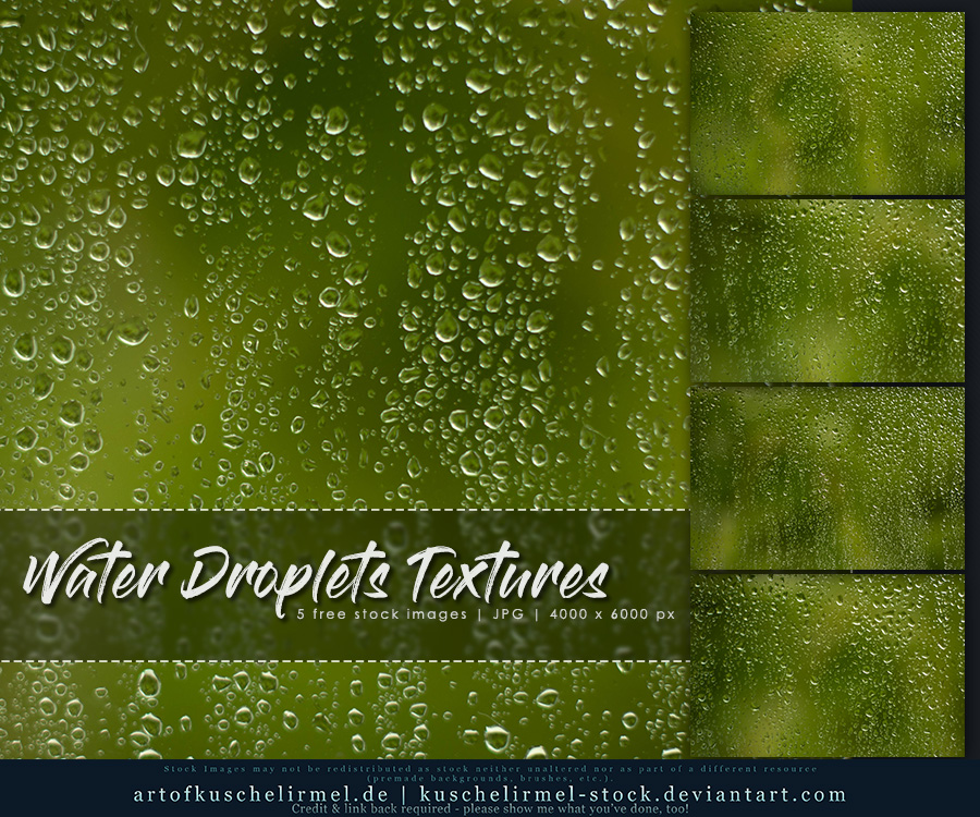 Water Droplets Textures by kuschelirmel-stock by kuschelirmel-stock on ...