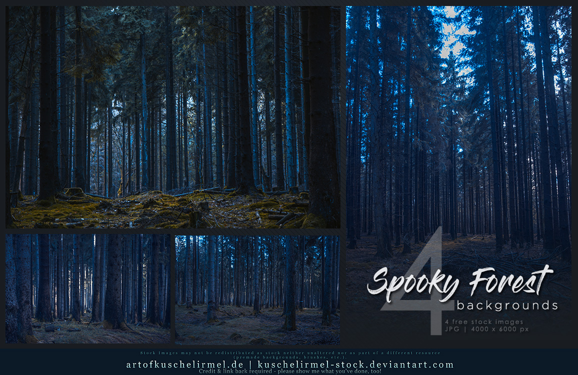 Spooky Forest Background Stock Pack by kuschelirmel-stock on DeviantArt