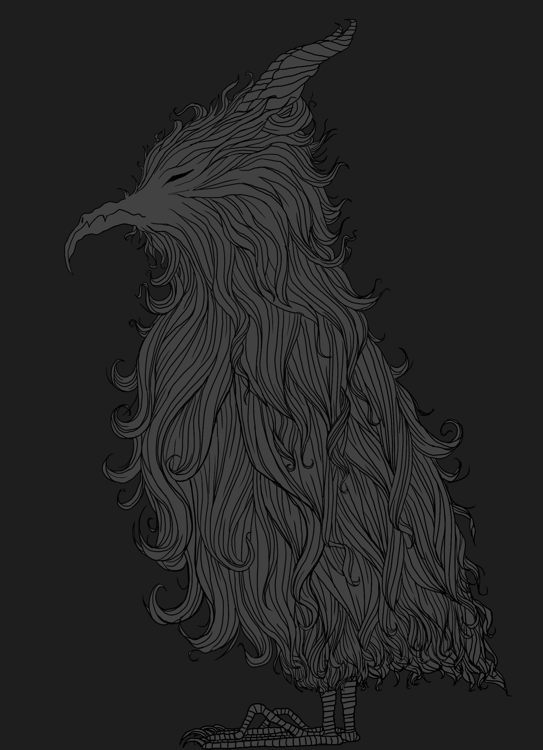 Horned Bird by ATollz on DeviantArt