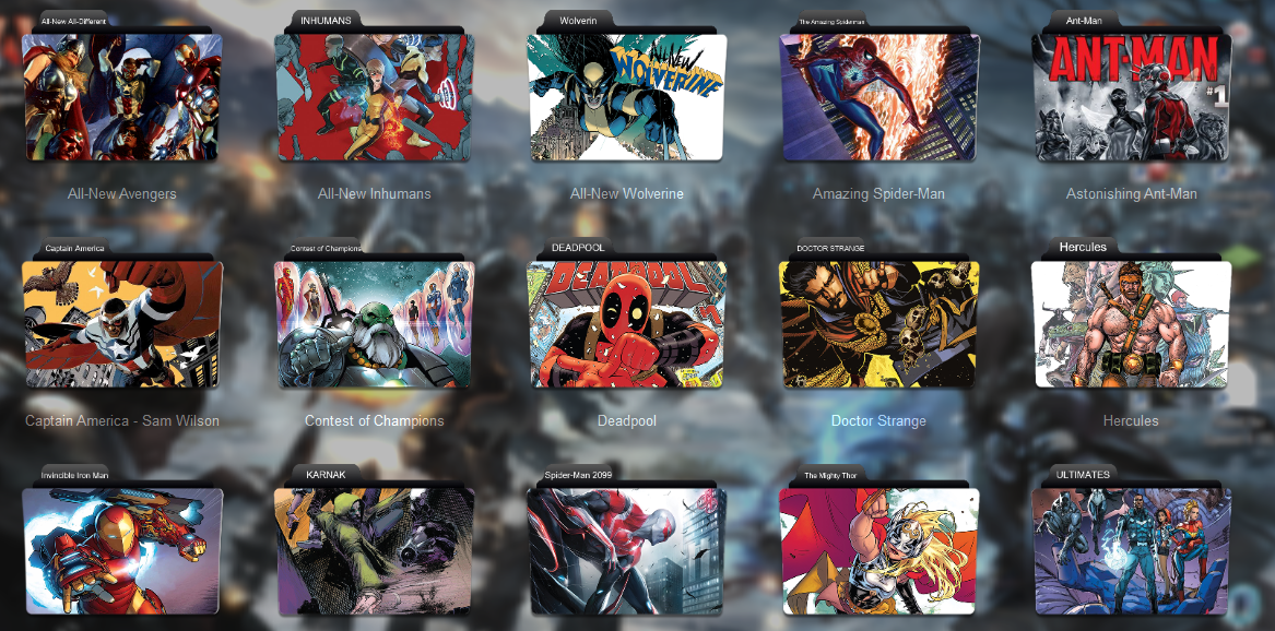 All-New-All-Different Marvel Folder Icon Pack v1 by Draconoss on DeviantArt