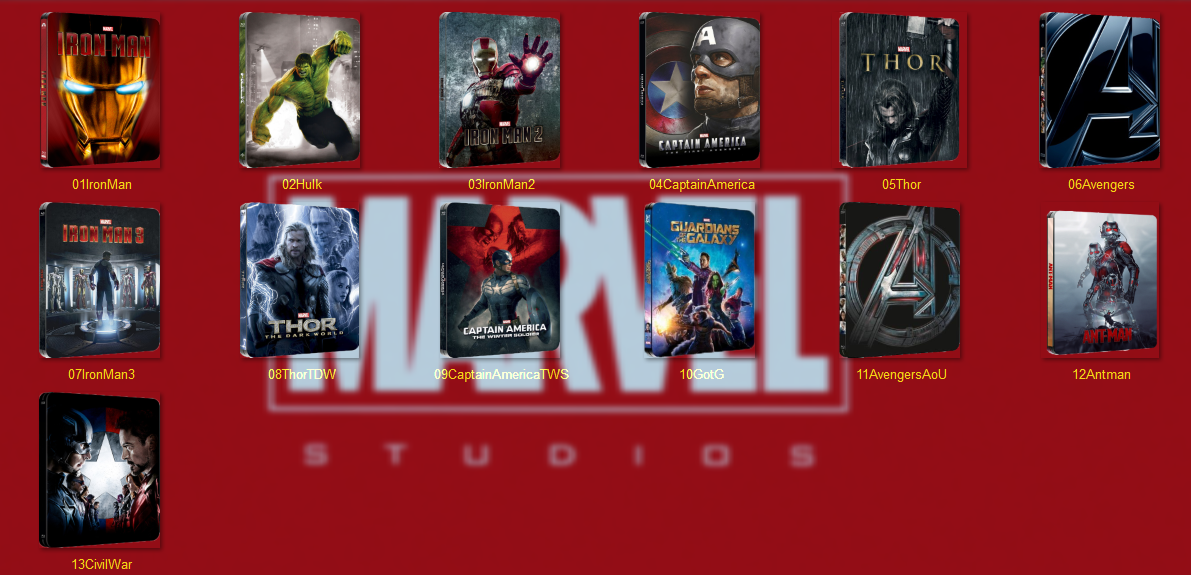 MCU Folder Icon - SteelBook Collection by Draconoss on DeviantArt