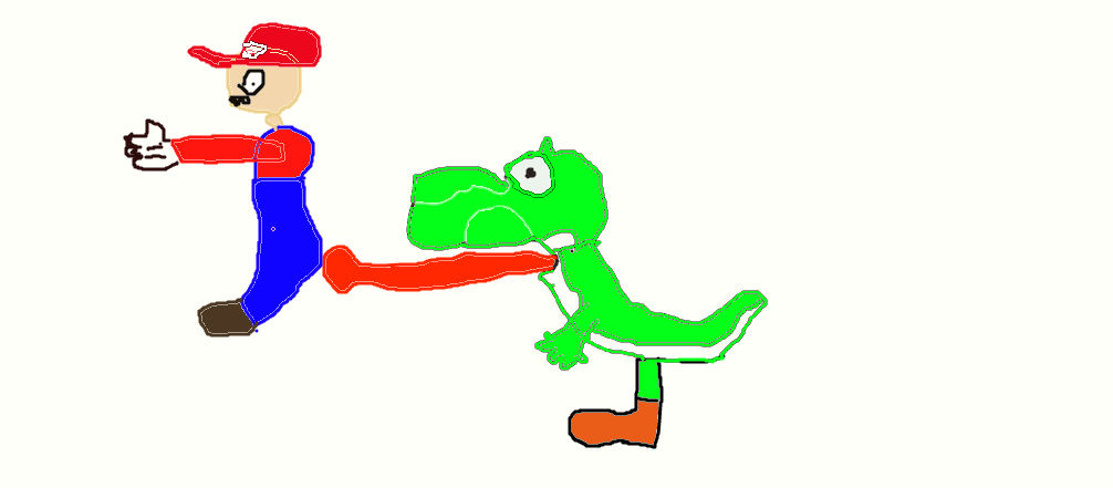 Yoshi Eats mario by 2ndbiggestYoshifan on DeviantArt