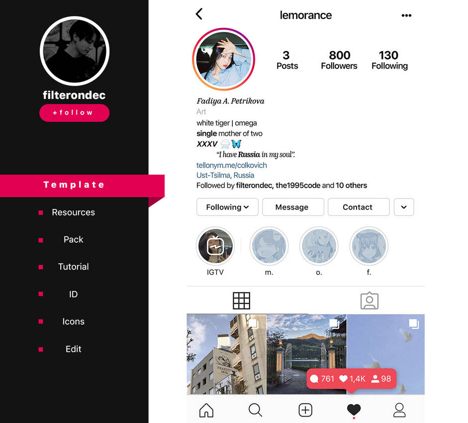 Instagram Profile Ios By Filterondec by filterondec on DeviantArt
