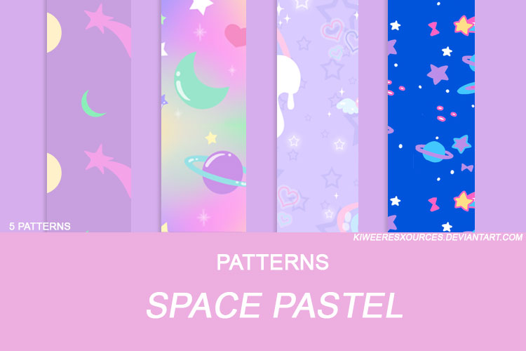 + SPACE PASTEL PATTERNS + by kiweeresxources on DeviantArt