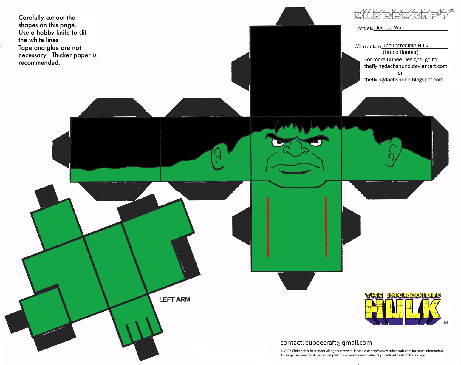 Marvel 1: Hulk Cubee by TheFlyingDachshund on DeviantArt