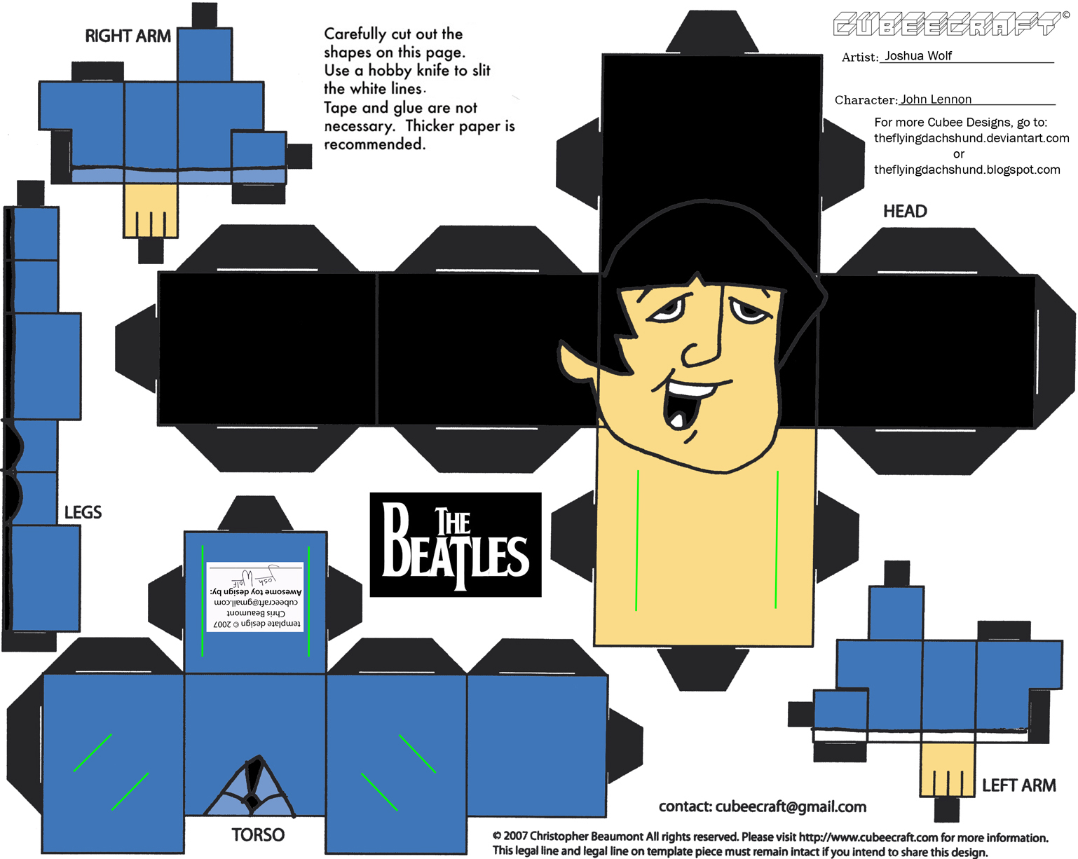 PC: John Lennon Cubee by TheFlyingDachshund on DeviantArt