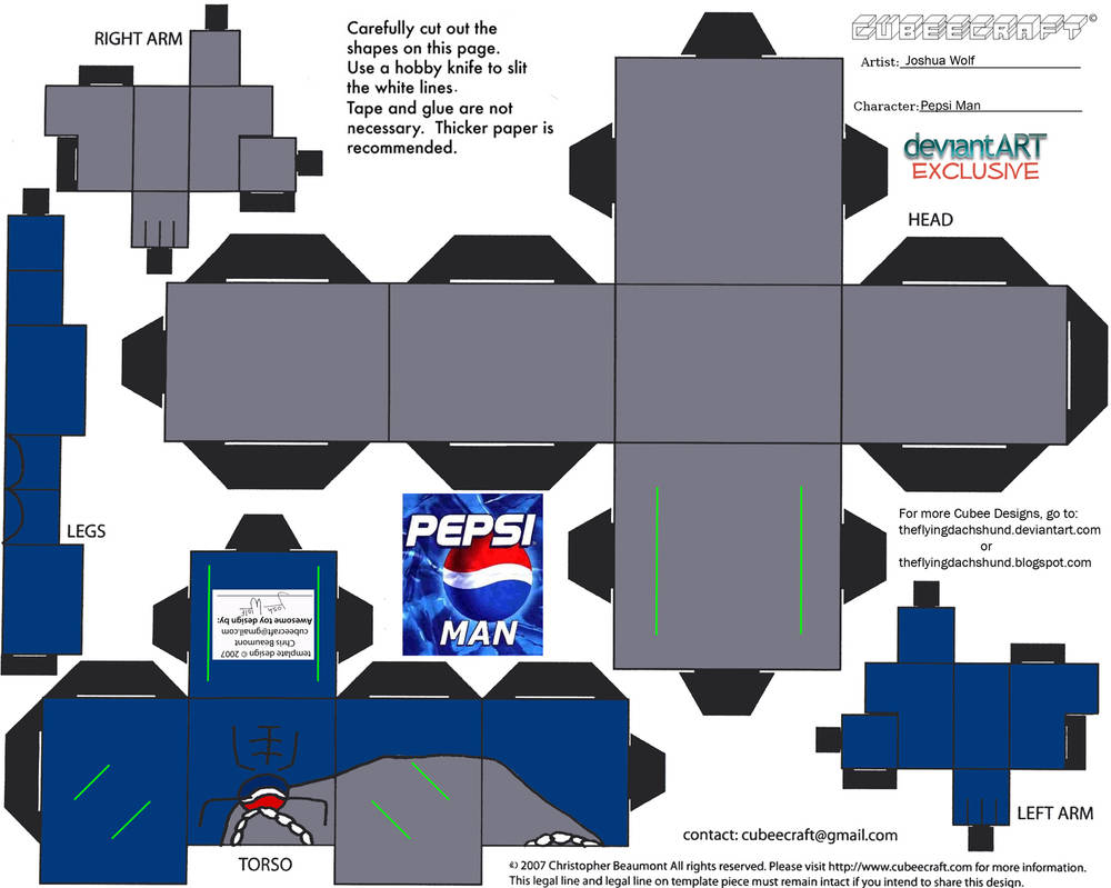 ADV CH 1: Pepsi Man Cubee by TheFlyingDachshund on DeviantArt