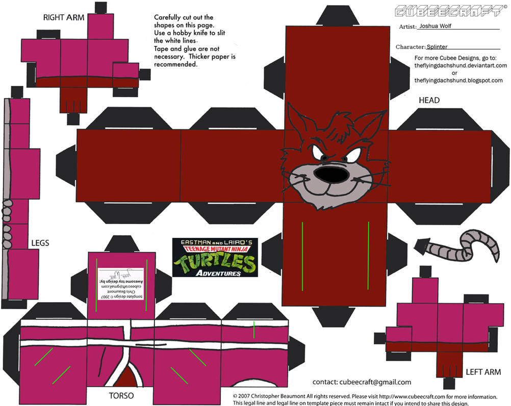 TMNT3: Splinter Cubee by TheFlyingDachshund on DeviantArt