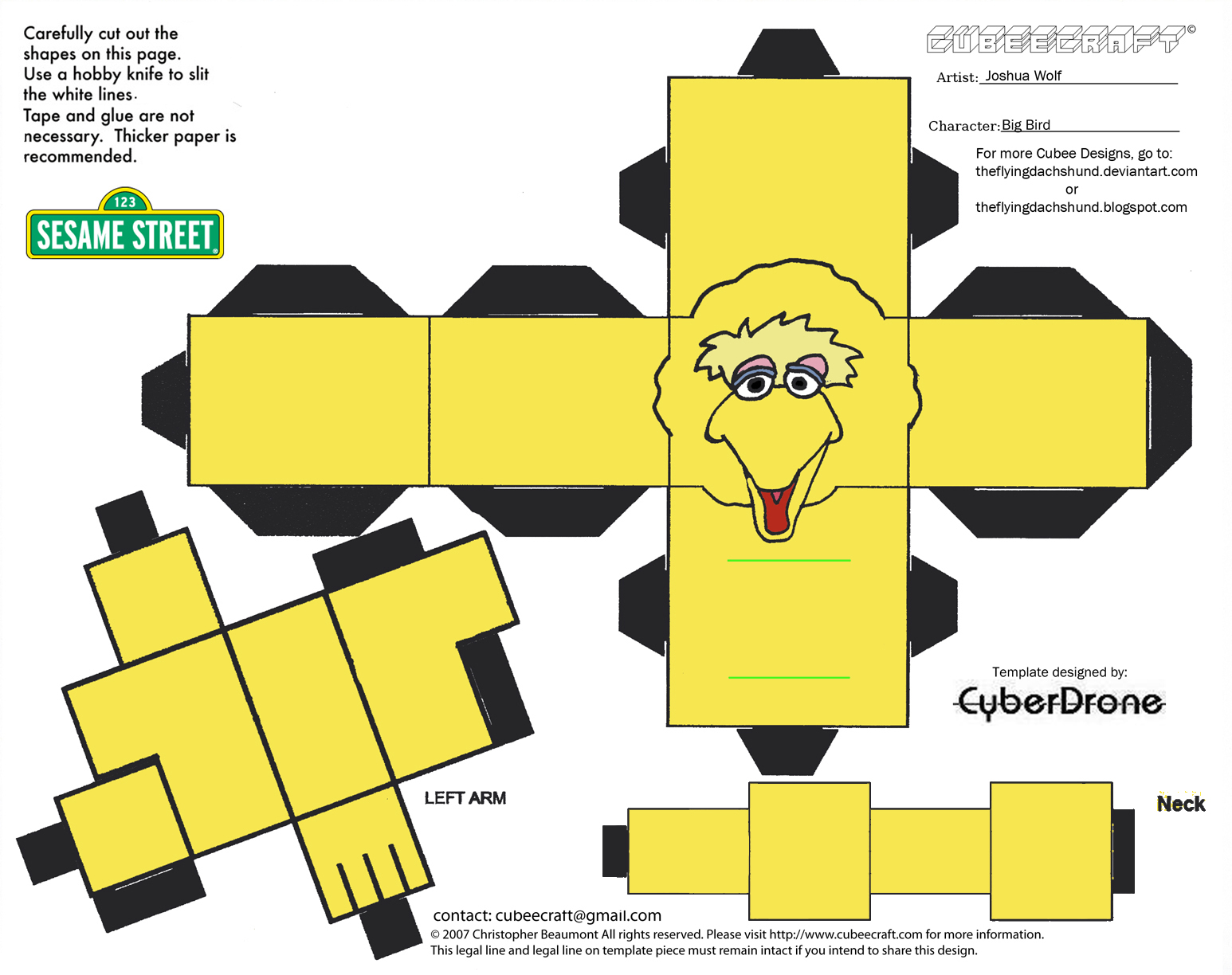 Muppets 8: Big Bird Cubee by TheFlyingDachshund on DeviantArt