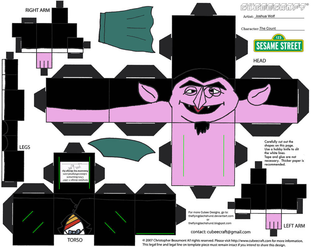 Muppet 9: The Count Cubee by TheFlyingDachshund on DeviantArt