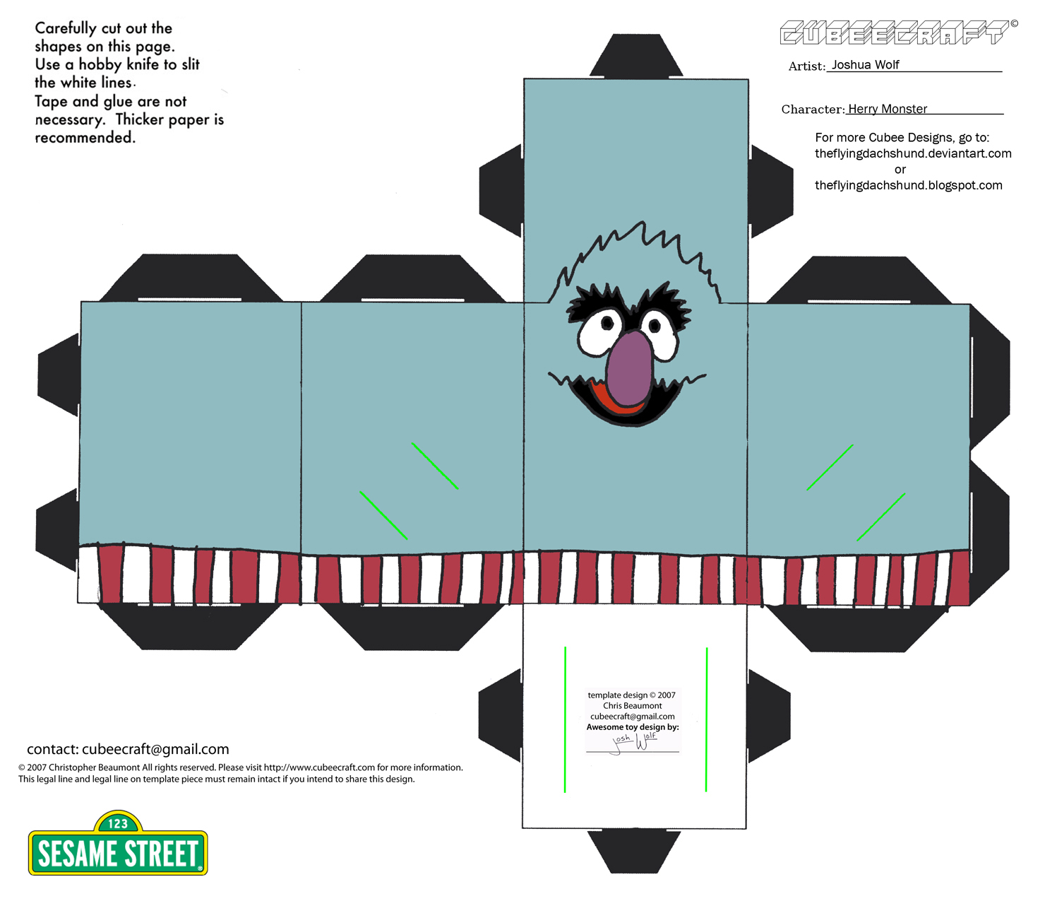 Muppets 11: Herry Monster Cubee by TheFlyingDachshund on DeviantArt