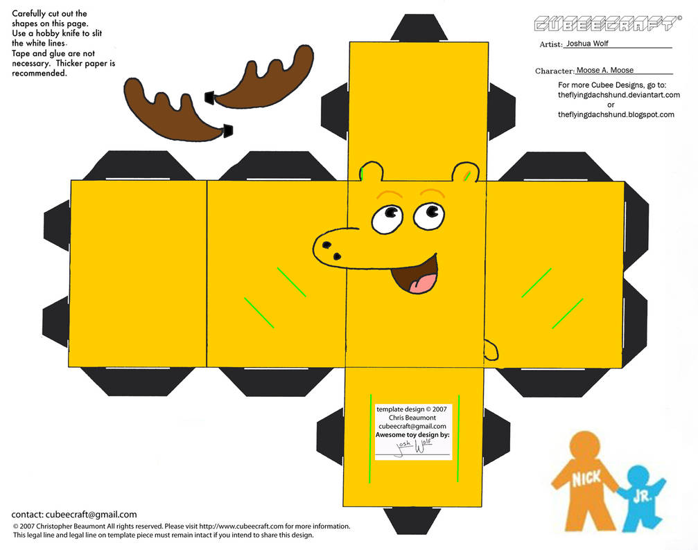 NickJr: Moose Cubee by TheFlyingDachshund on DeviantArt