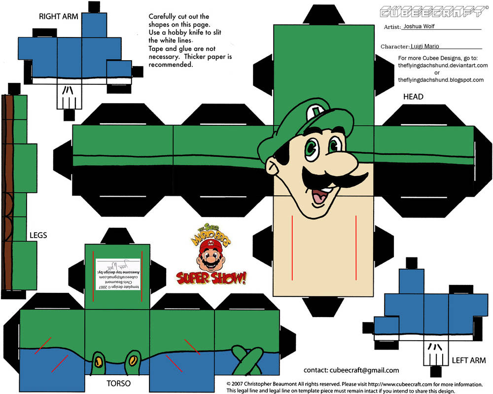 VG 3: Luigi Cubee by TheFlyingDachshund on DeviantArt