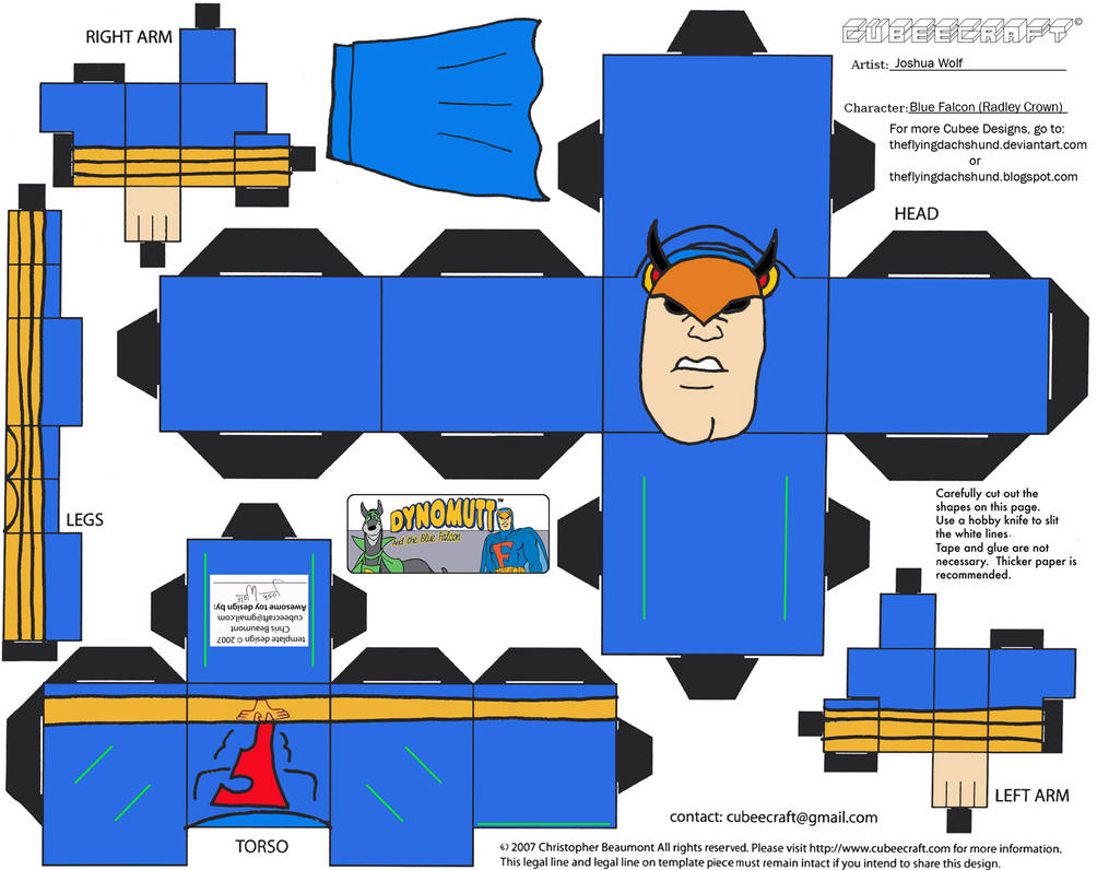 LCBH 3: Blue Falcon Cubee by TheFlyingDachshund on DeviantArt