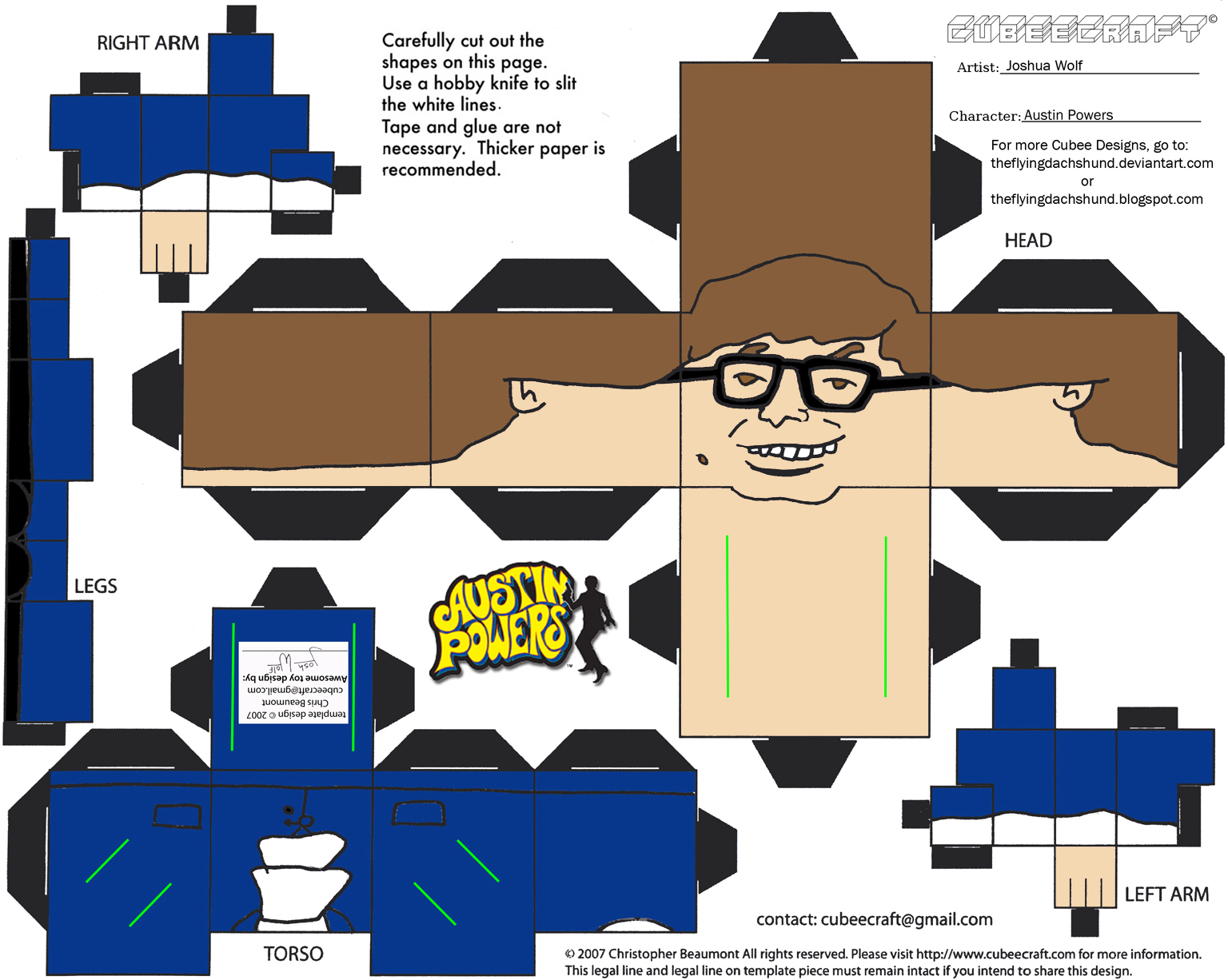 AP: Austin Powers Cubee by TheFlyingDachshund on DeviantArt
