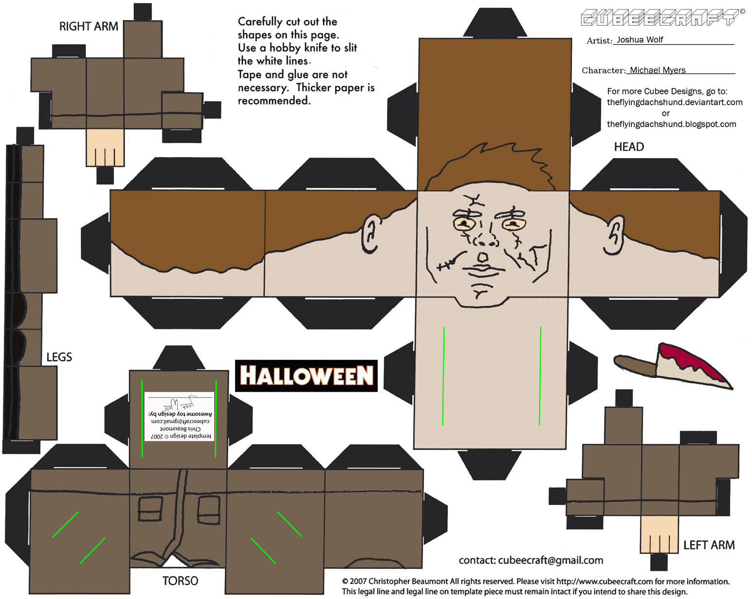 Horror Characters Cubee Patterns-Templates on Cubeecraft-Collect ...
