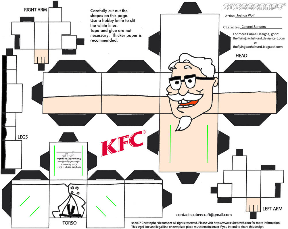 ADV 4: Colonel Sanders Cubee by TheFlyingDachshund on DeviantArt