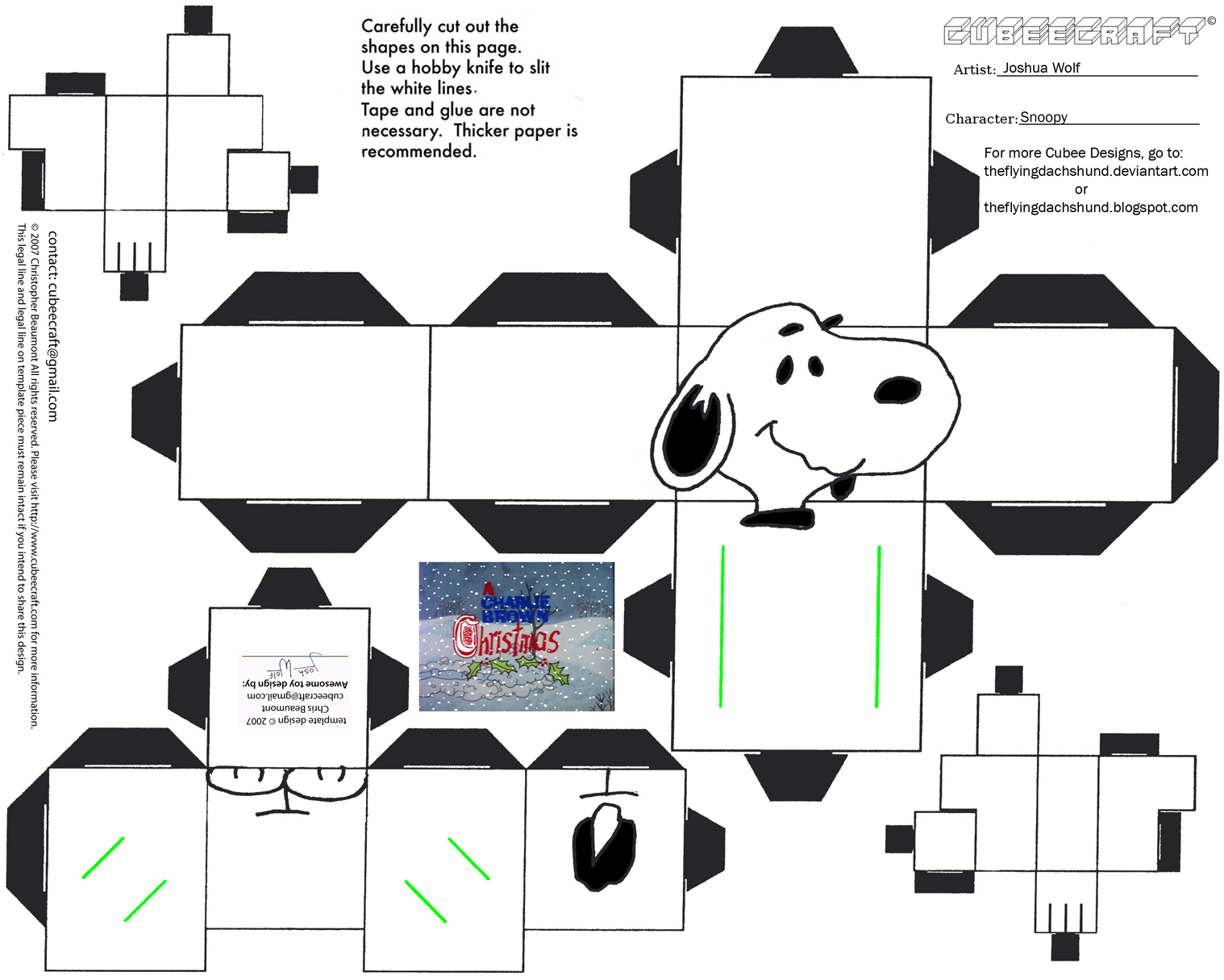 Xmas4: Snoopy Cubee by TheFlyingDachshund on DeviantArt