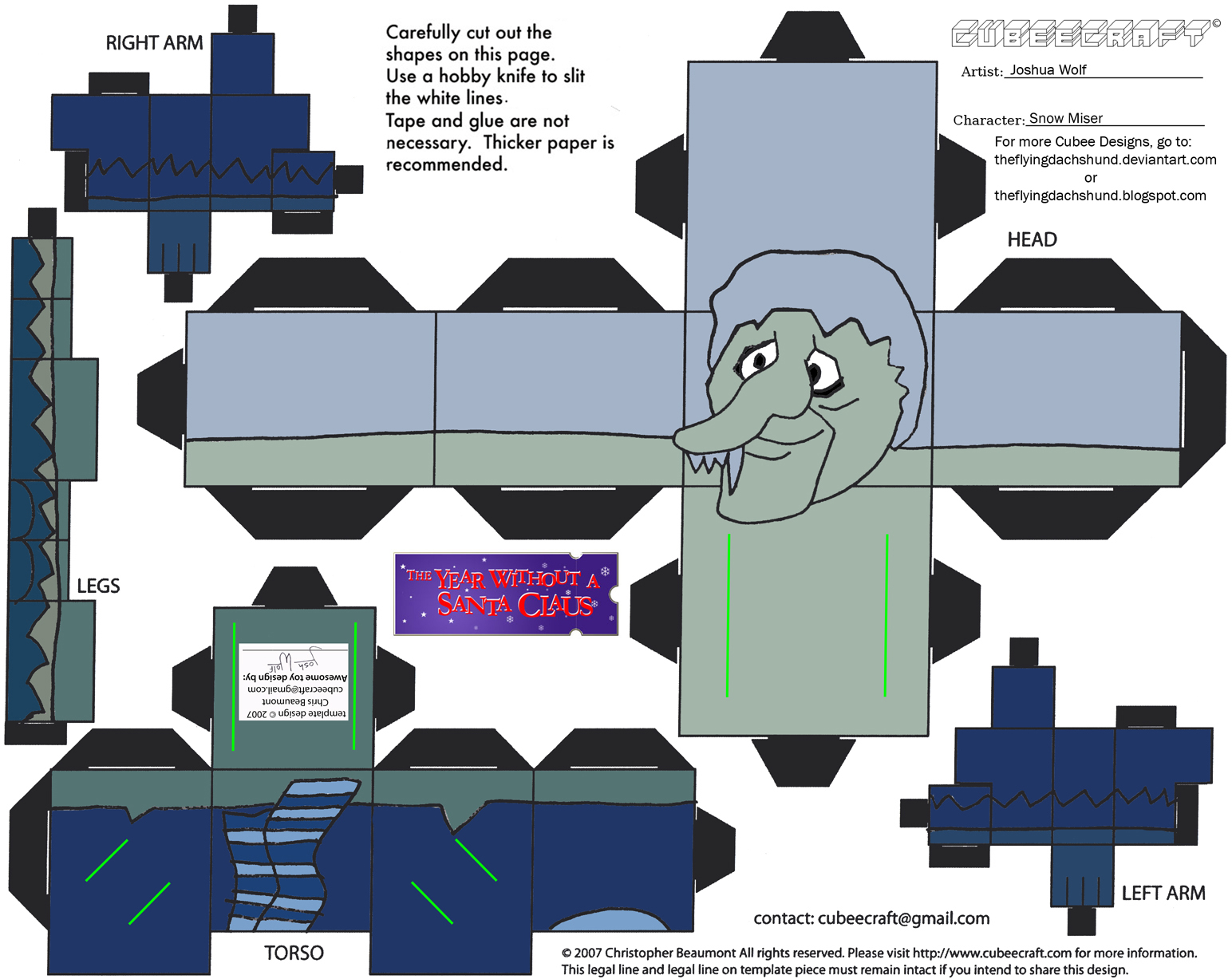 Xmas4.5 Snow Miser Cubee by TheFlyingDachshund on DeviantArt