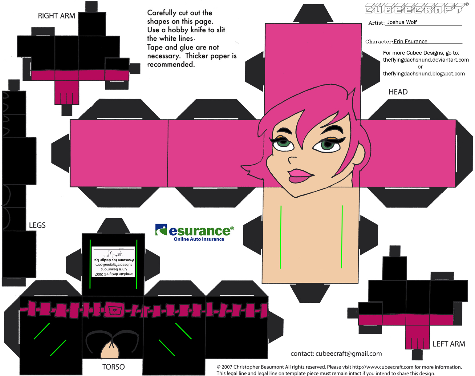 ADV CH15: Erin Esurance Cubee by TheFlyingDachshund on DeviantArt