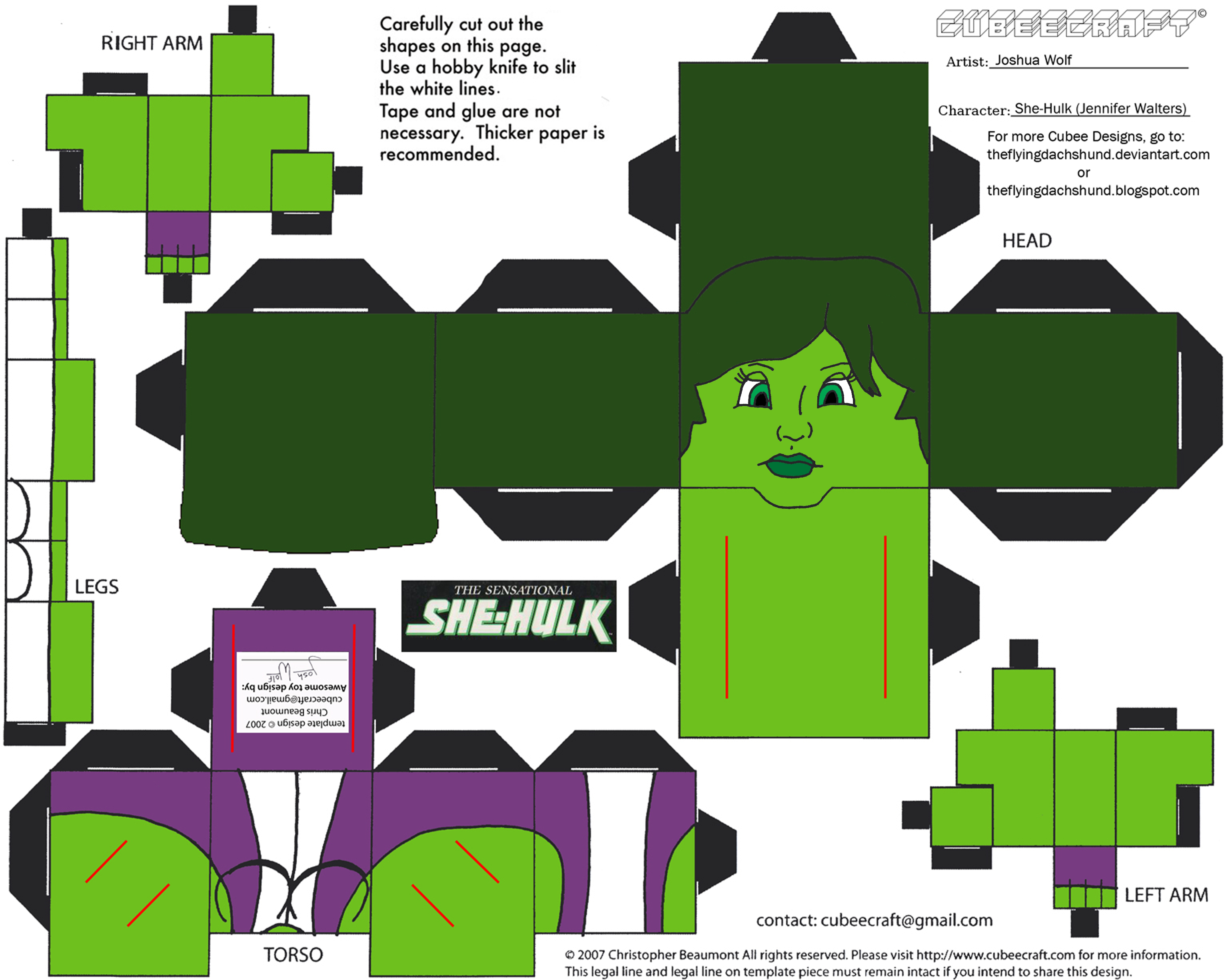 Marvel8: She-Hulk Cubee by TheFlyingDachshund on DeviantArt