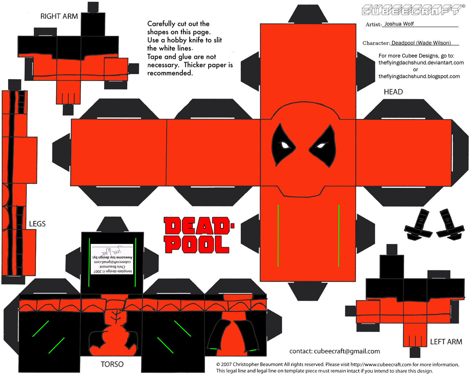 Marvel10: Deadpool Cubee by TheFlyingDachshund on DeviantArt