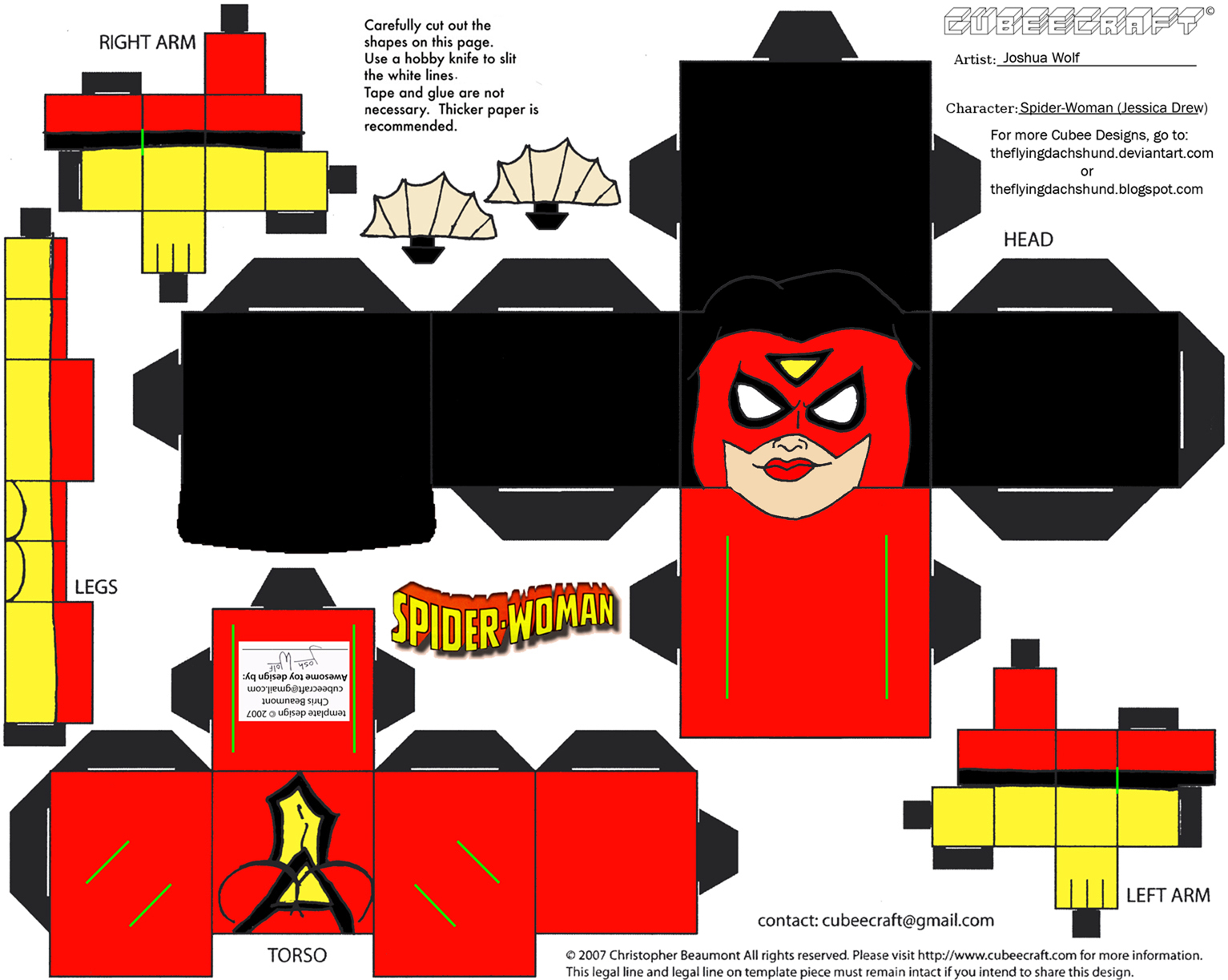 Marvel10: Spider-Woman Cubee by TheFlyingDachshund on DeviantArt