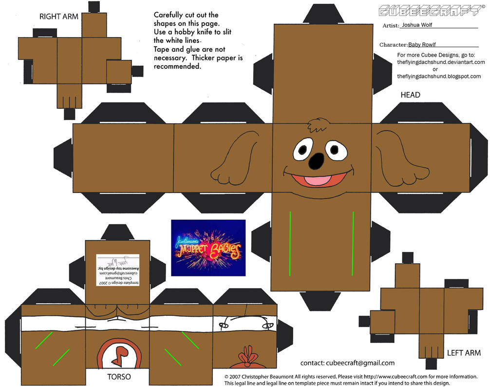 Muppets31: Baby Rowlf Cubee by TheFlyingDachshund on DeviantArt