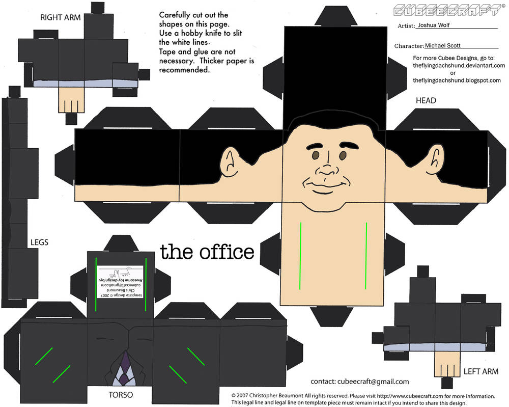 Office: Michael Scott Cubee by TheFlyingDachshund on DeviantArt