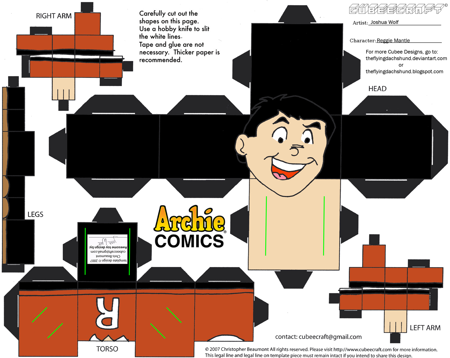 Archie1: Reggie Mantle Cubee by TheFlyingDachshund on DeviantArt