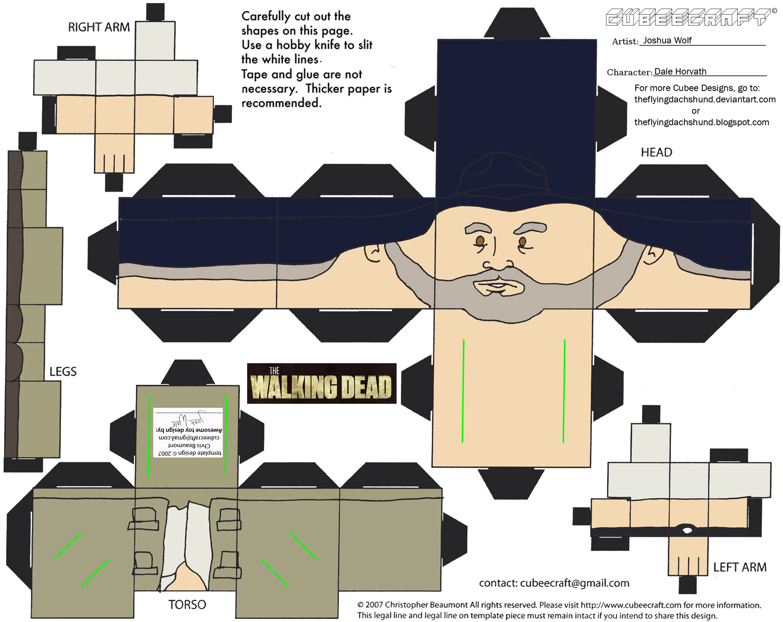 TWD2: Dale Horvath Cubee by TheFlyingDachshund on DeviantArt