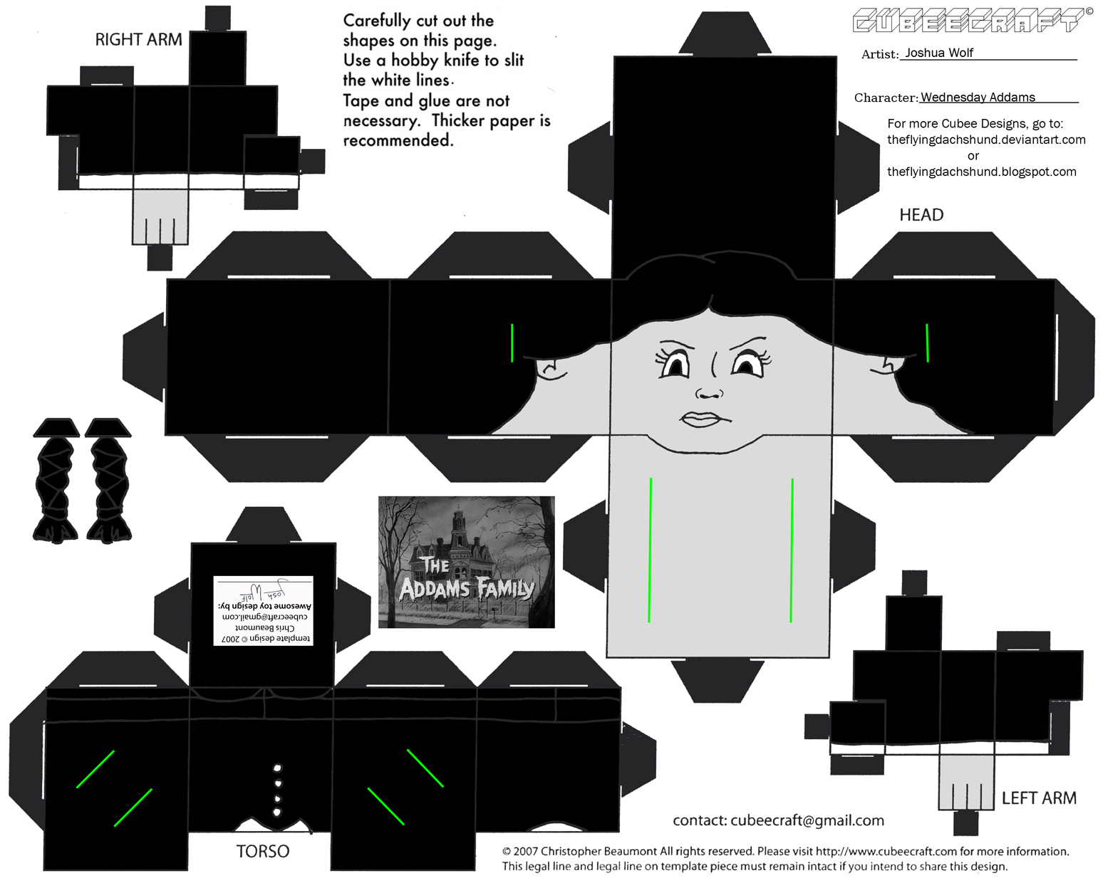 Retro5: Wednesday Addams Cubee by TheFlyingDachshund on DeviantArt