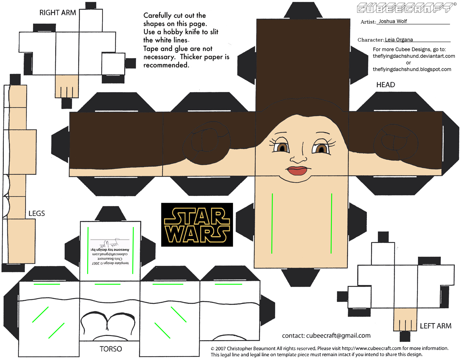 SW5: Leia Organa Cubee by TheFlyingDachshund on DeviantArt