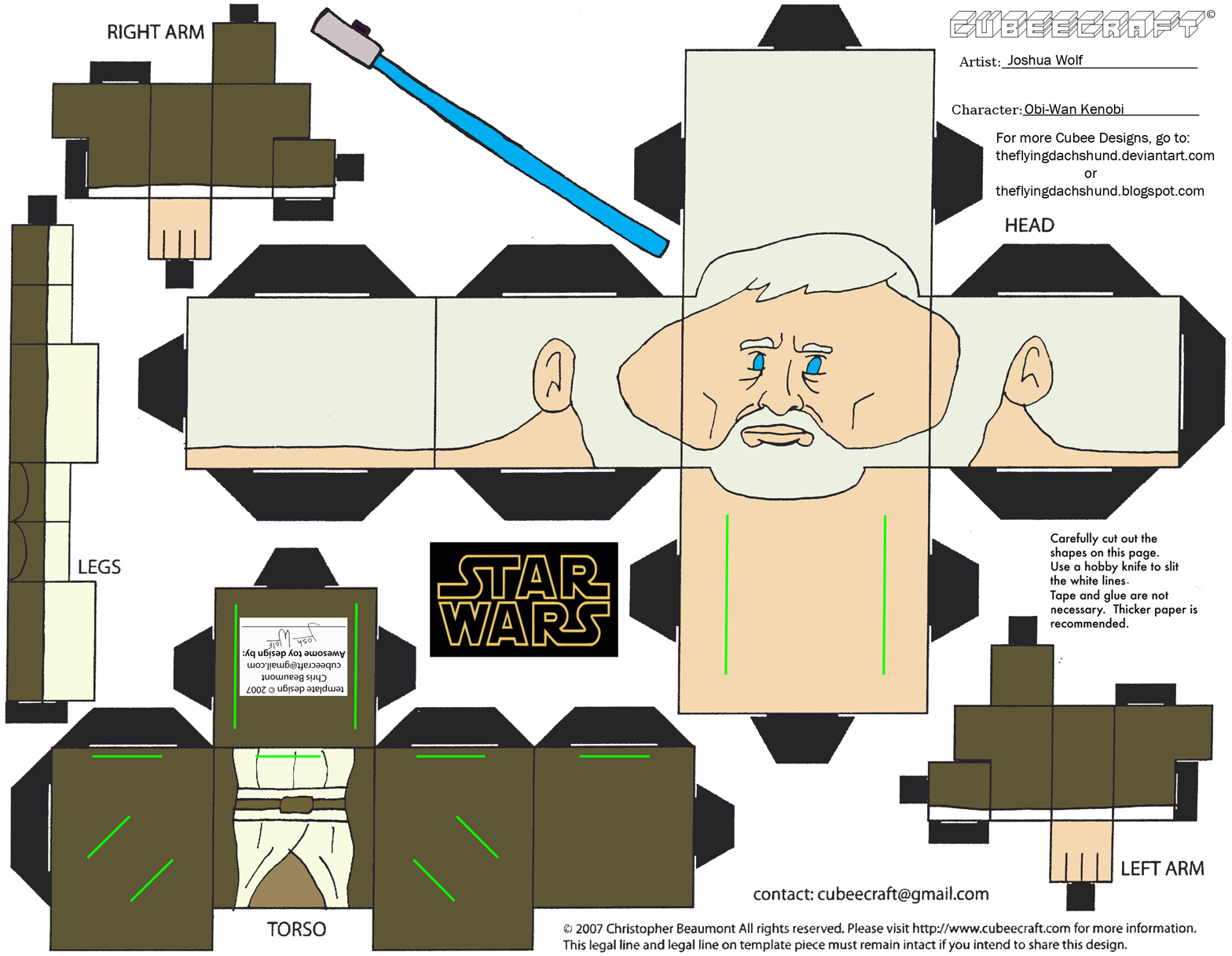 SW6: Obi-Wan Kenobi Cubee by TheFlyingDachshund on DeviantArt