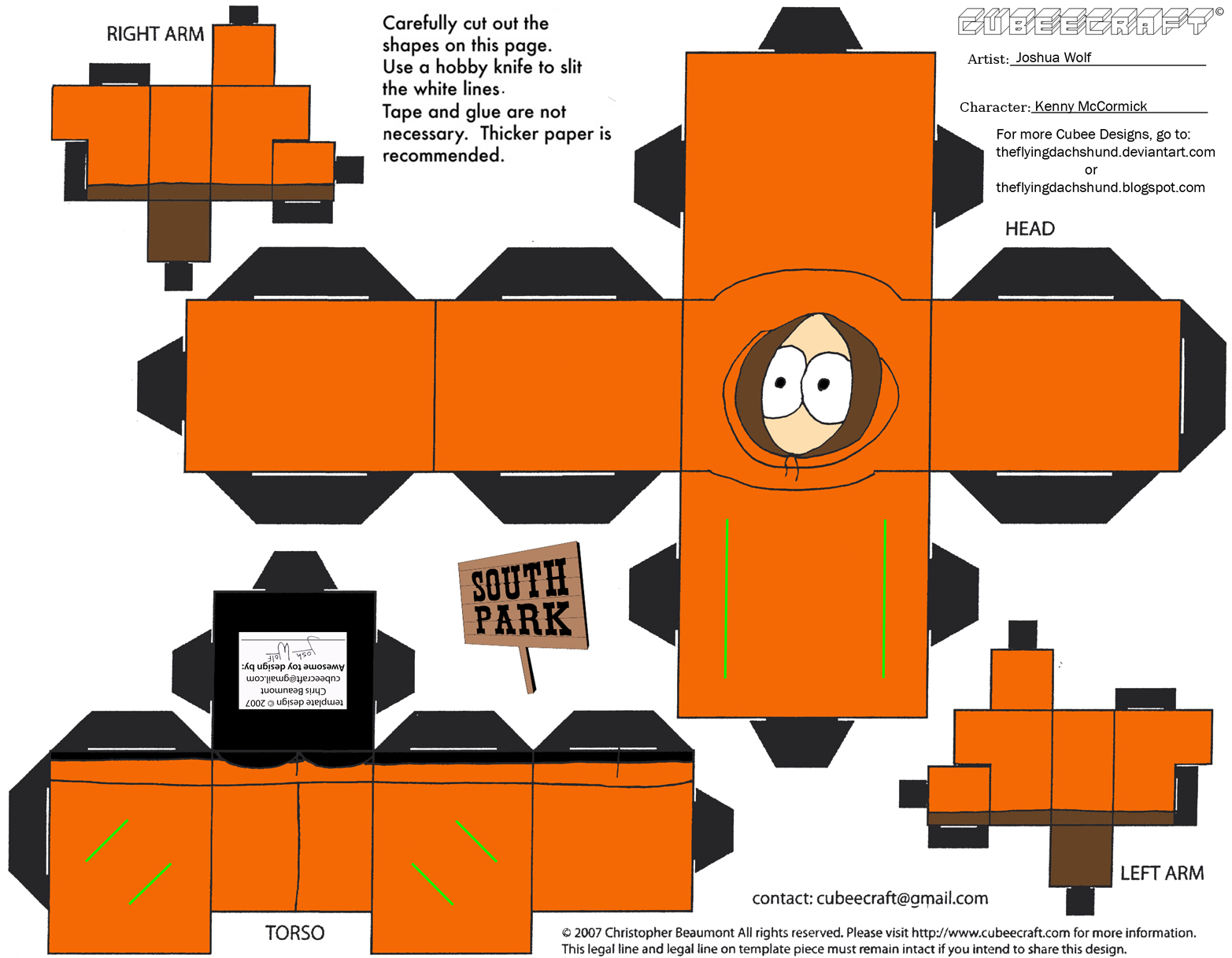 SP1: Kenny McCormick Cubee by TheFlyingDachshund on DeviantArt