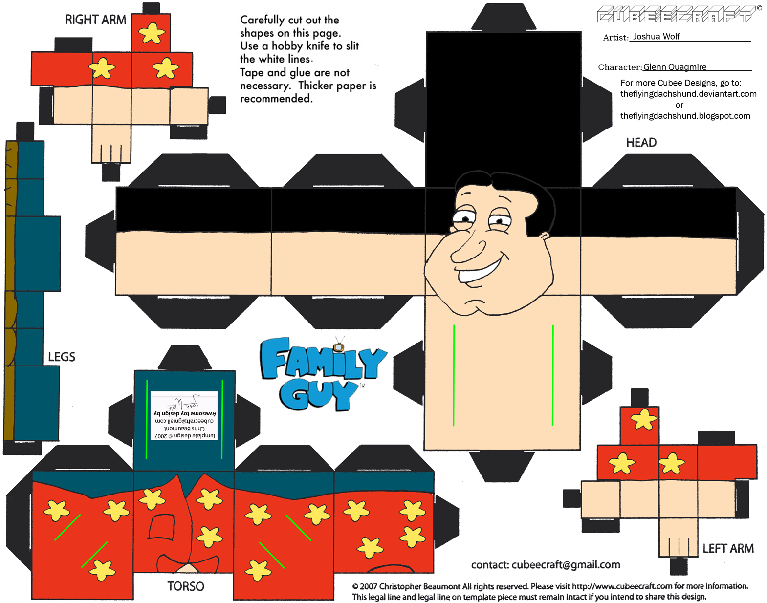 FG2: Glenn Quagmire Cubee by TheFlyingDachshund on DeviantArt