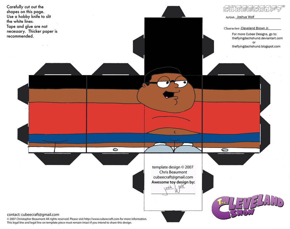 FG6: Cleveland Brown Jr. Cubee by TheFlyingDachshund on DeviantArt