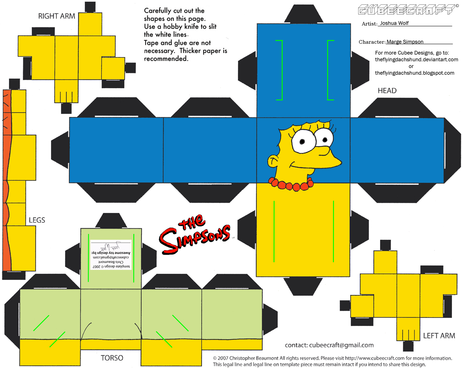 Simpsons1: Marge Simpson Cubee by TheFlyingDachshund on DeviantArt