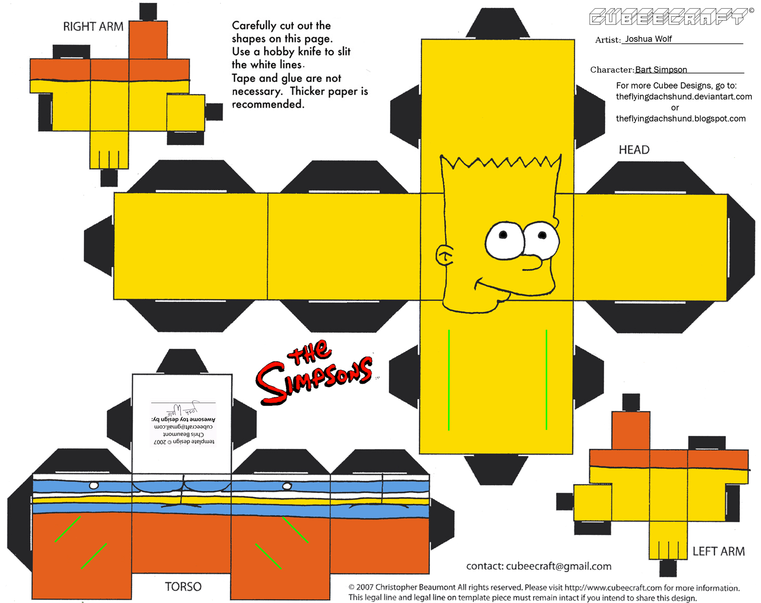 Simpsons1: Bart Simpson Cubee by TheFlyingDachshund on DeviantArt