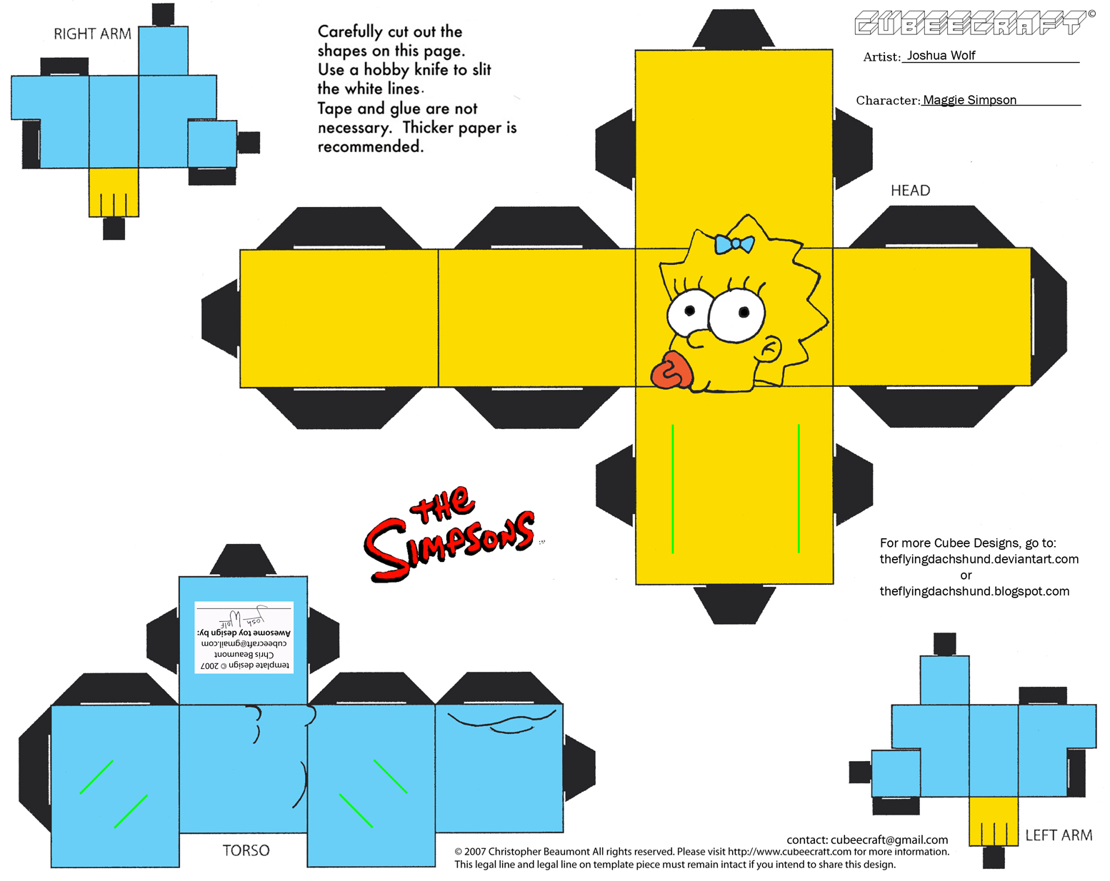 Simpsons1: Maggie Simpson Cubee by TheFlyingDachshund on DeviantArt