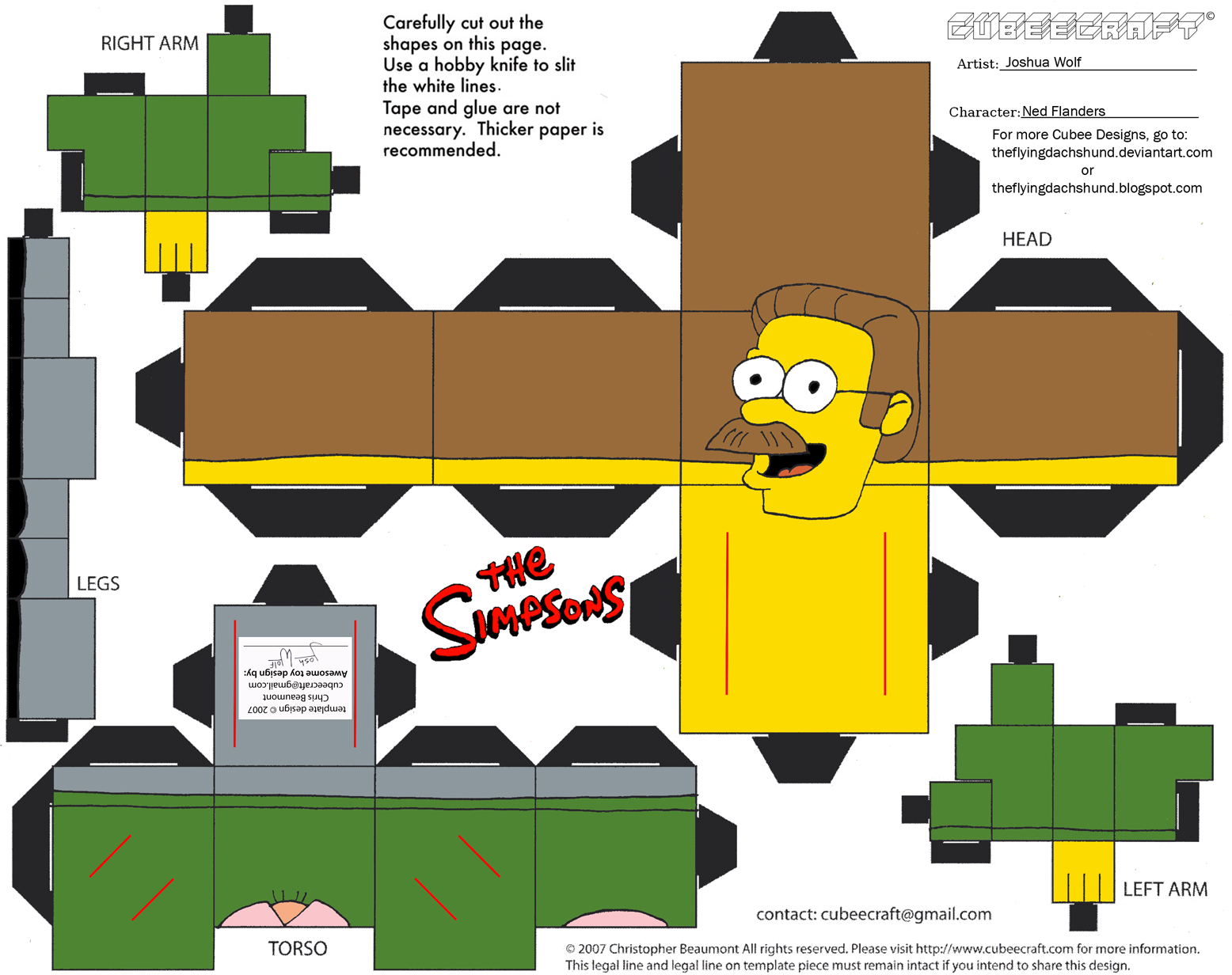 Simpsons5: Ned Flanders Cubee by TheFlyingDachshund on DeviantArt