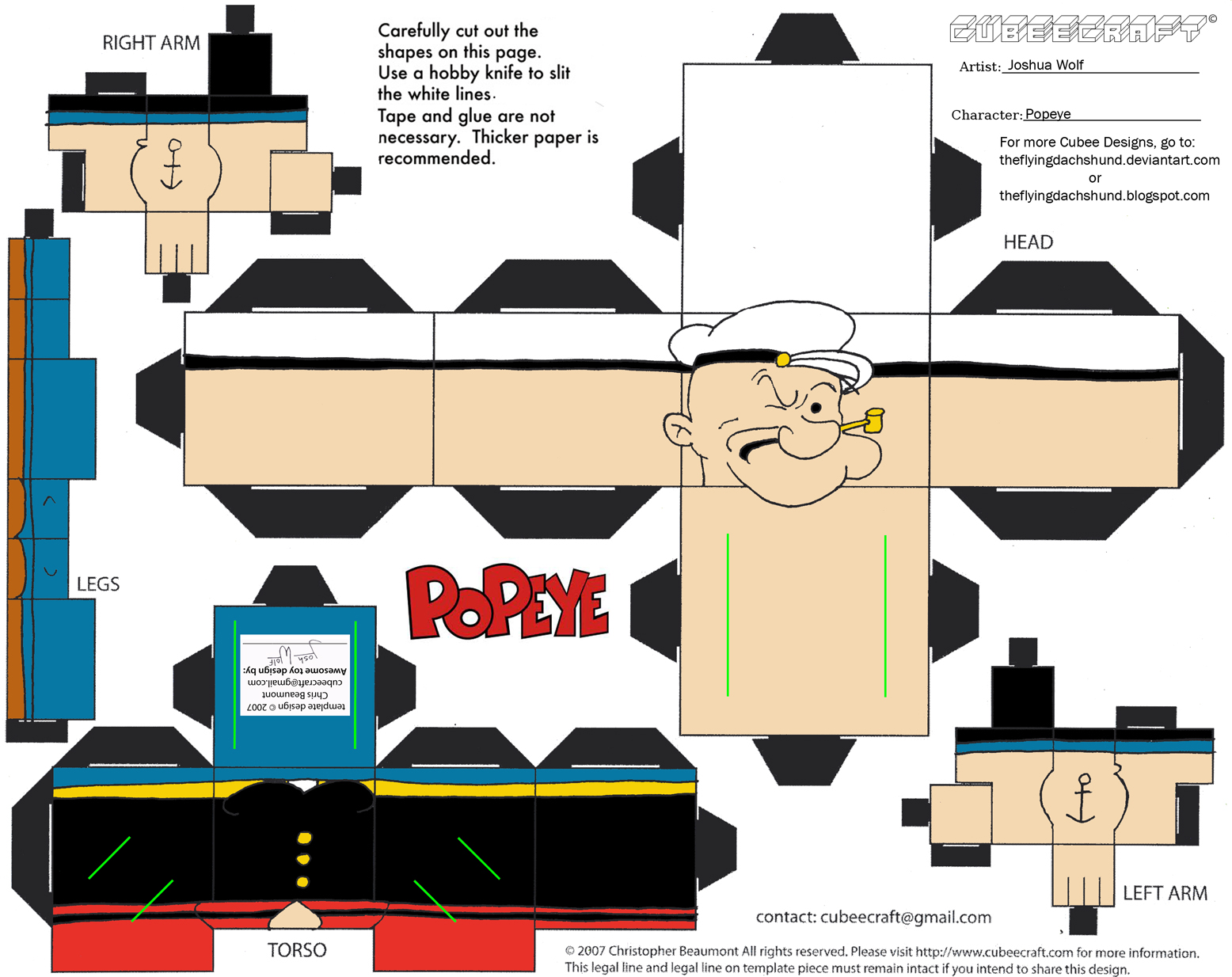 Popeye1: Popeye Cubee by TheFlyingDachshund on DeviantArt