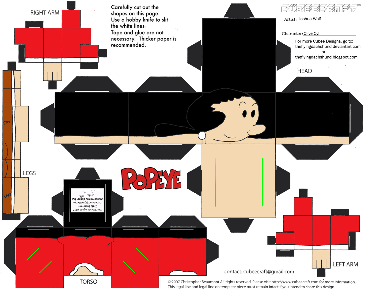 Popeye1: Olive Oyl Cubee by TheFlyingDachshund on DeviantArt