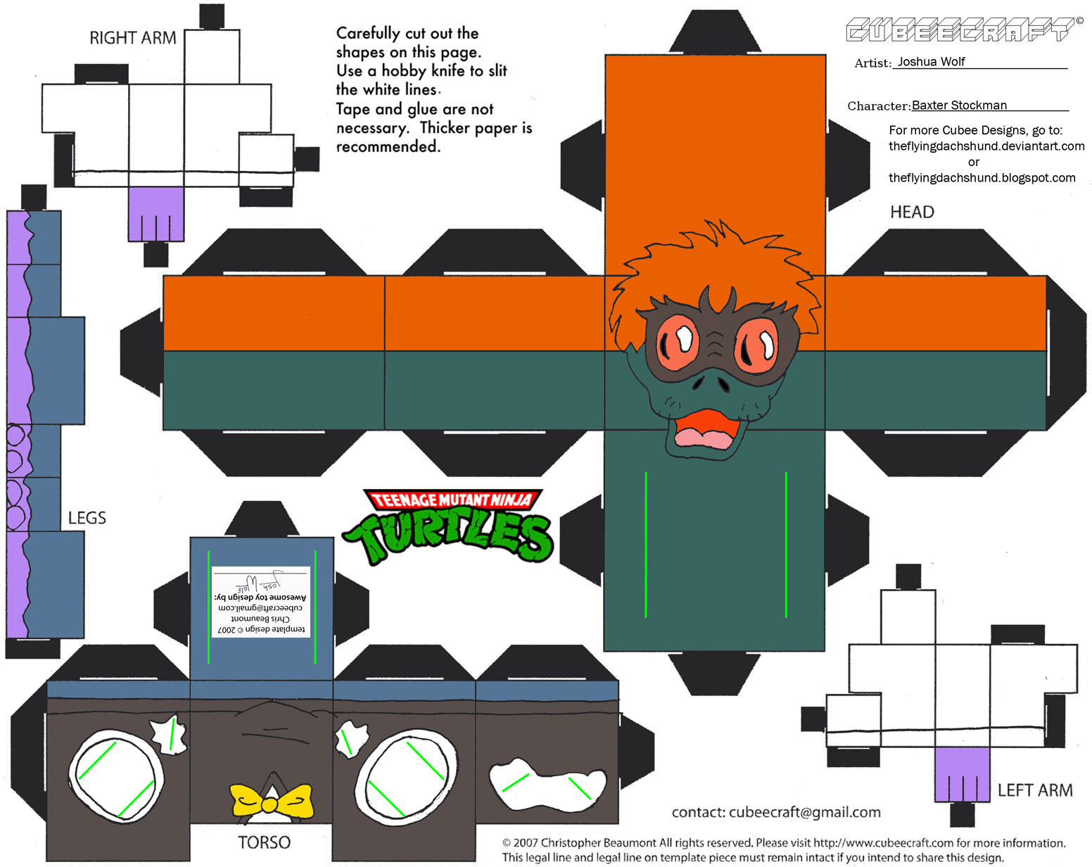 TMNT12: Baxter Stockman Cubee by TheFlyingDachshund on DeviantArt