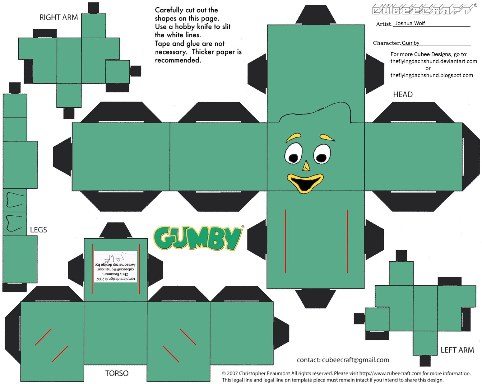 Gumby: Gumby Cubee by TheFlyingDachshund on DeviantArt